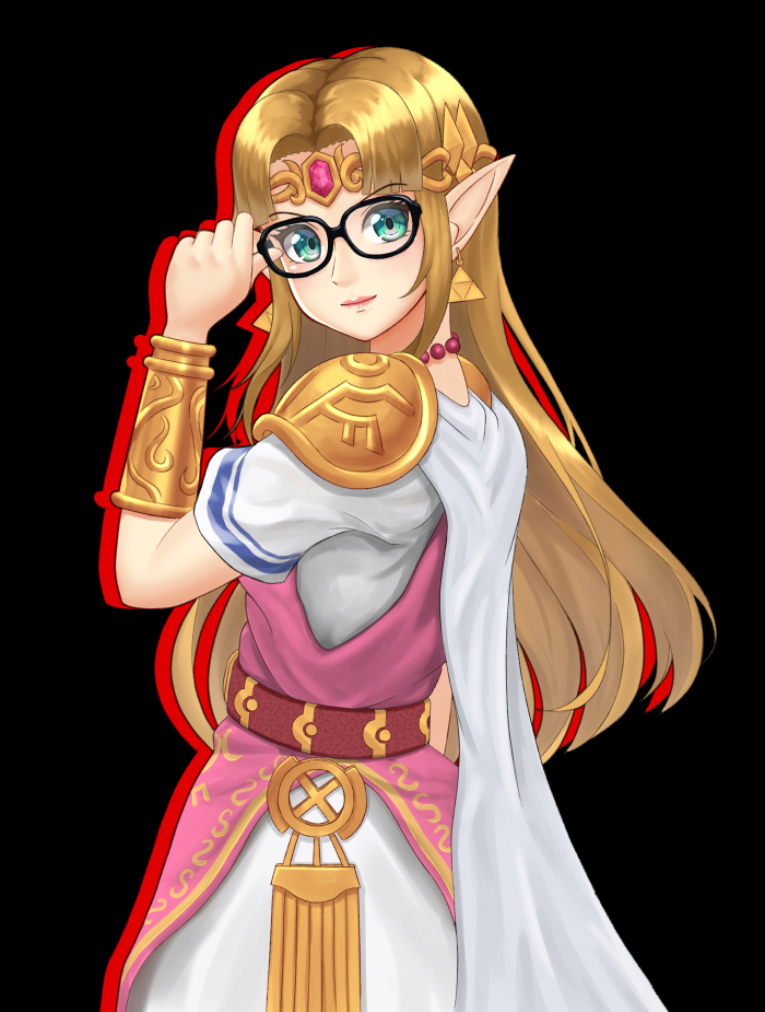 Safebooru - >:) 1girl adjusting eyewear aqua eyes bangs bead necklace ...