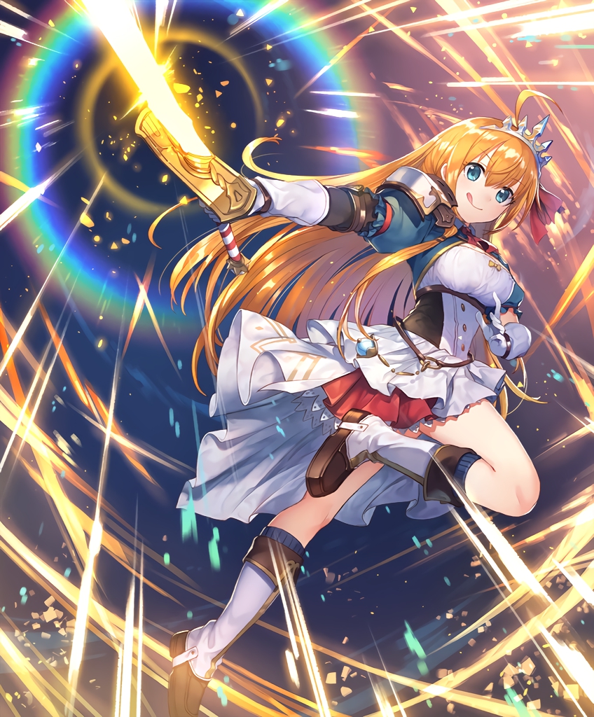 Safebooru - blue eyes card (medium) looking at viewer official art pecorinne princess connect ...