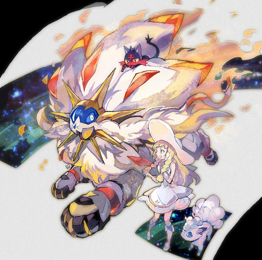 Safebooru - 1girl alolan form alolan vulpix blonde hair braid creatures ...