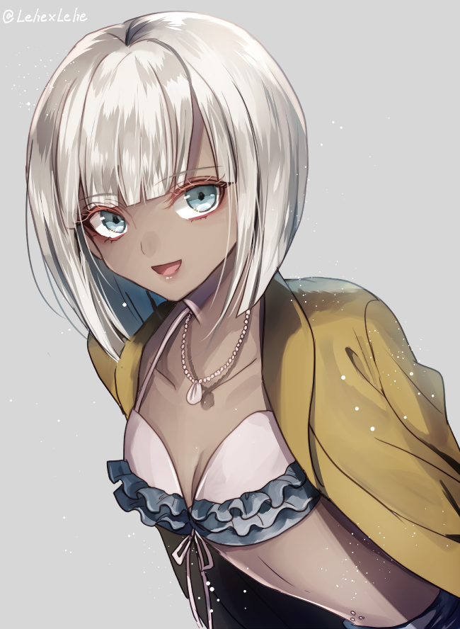 Safebooru - 1girl alternate hair length alternate hairstyle arms behind back artist name bangs ...