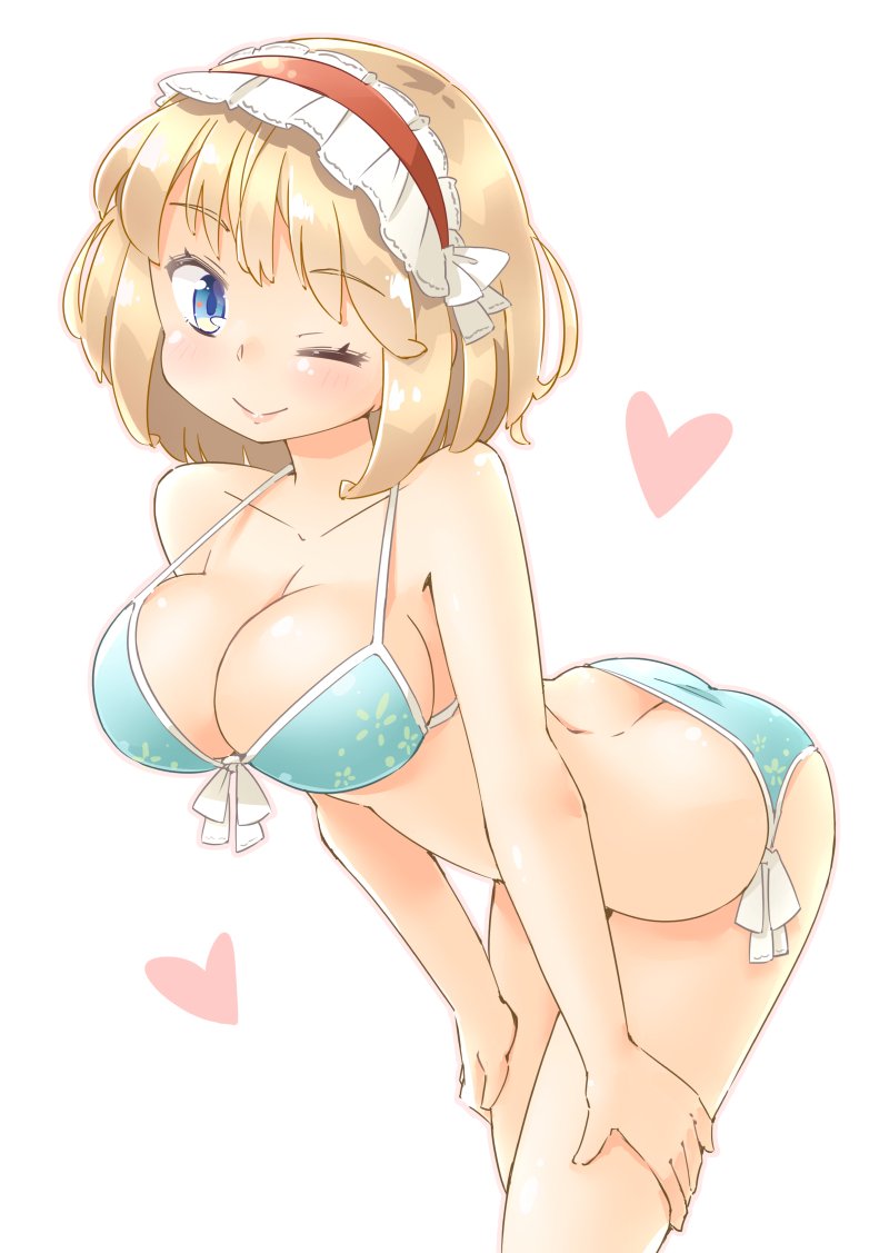 Safebooru - 1girl ;) alice margatroid arnest ass bangs bare arms bare shoulders bikini blonde ...
