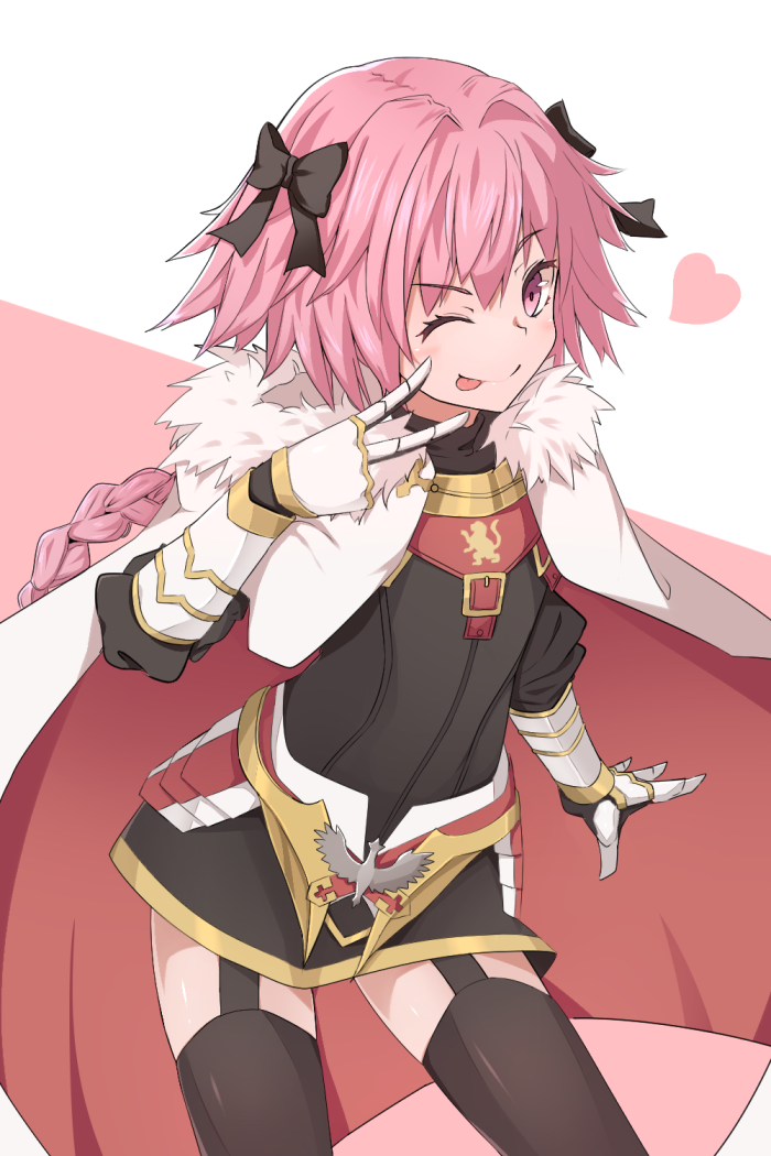 Safebooru - 1boy armor astolfo (fate) bangs black bow black legwear bow ...