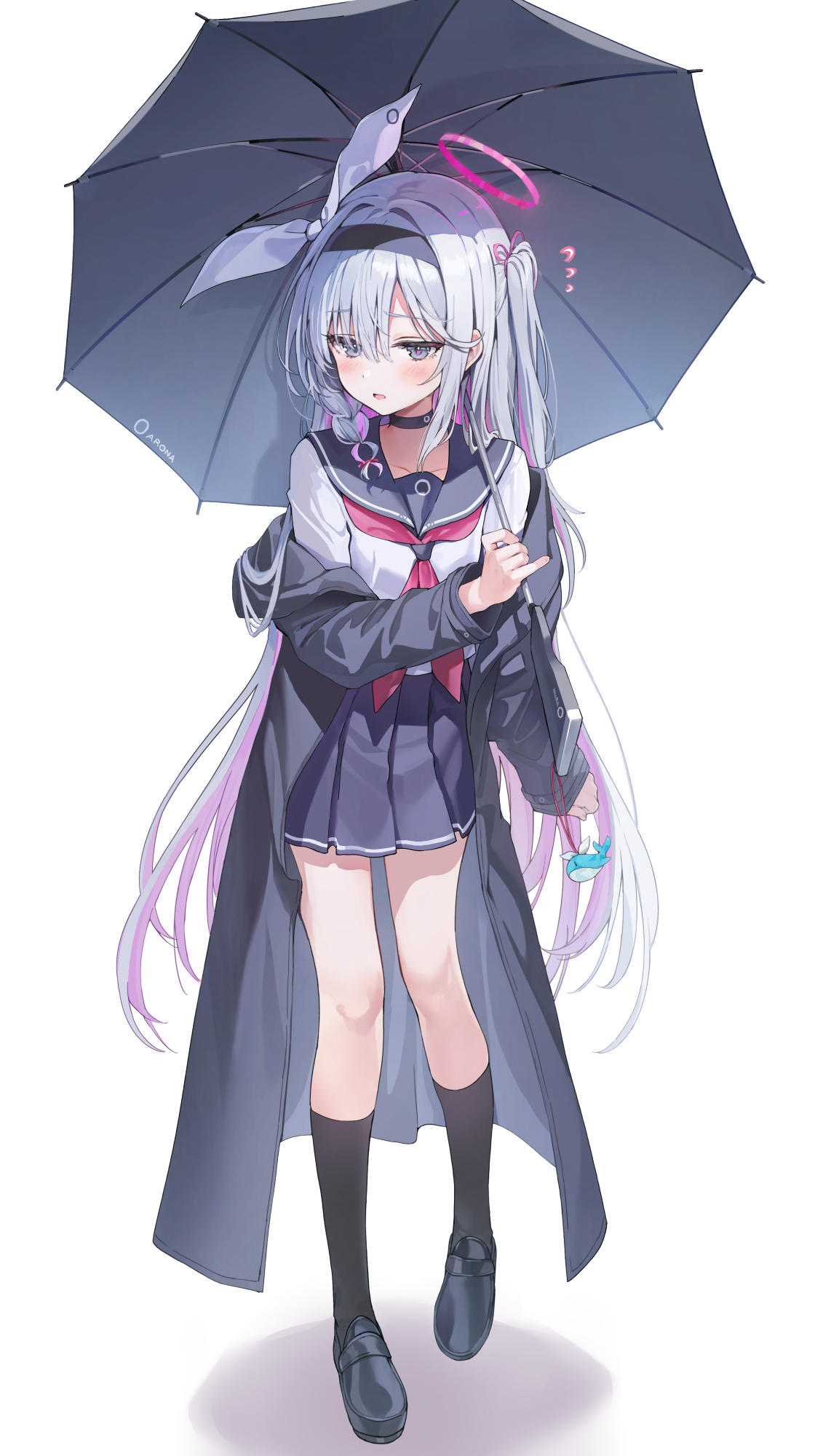 Safebooru - 1girl alternate costume black hairband black jacket black shoes black socks black ...