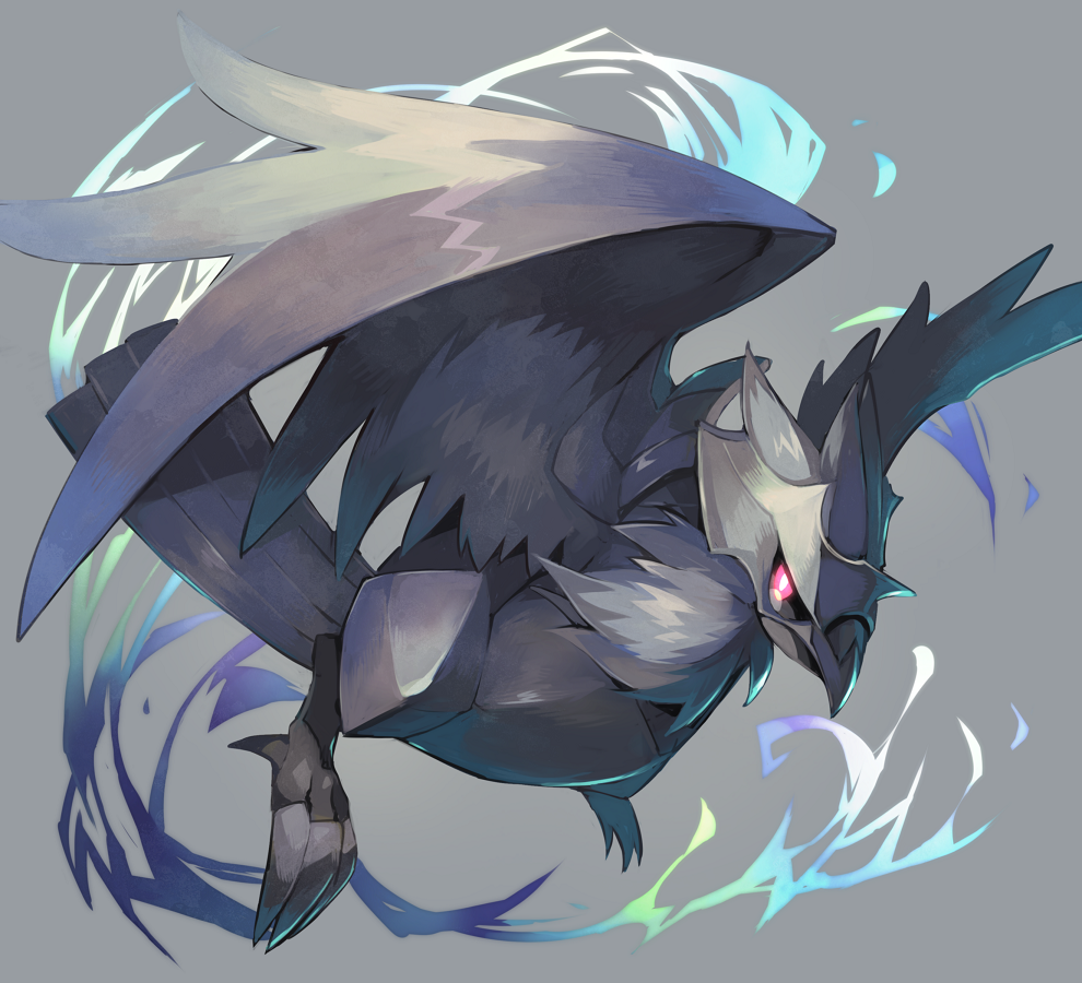 Safebooru - bird black sclera claws commentary corviknight crow flying ...
