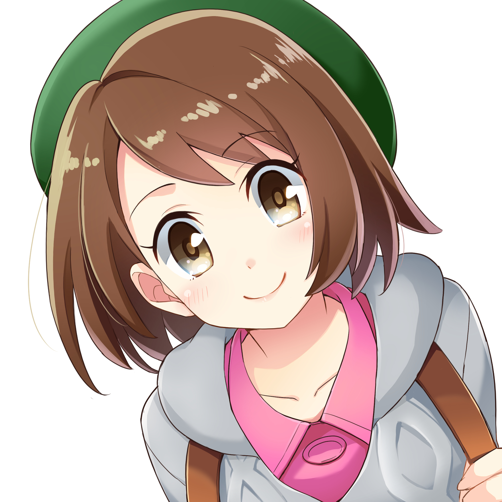 Safebooru - 1girl brown eyes brown hair collarbone female protagonist ...