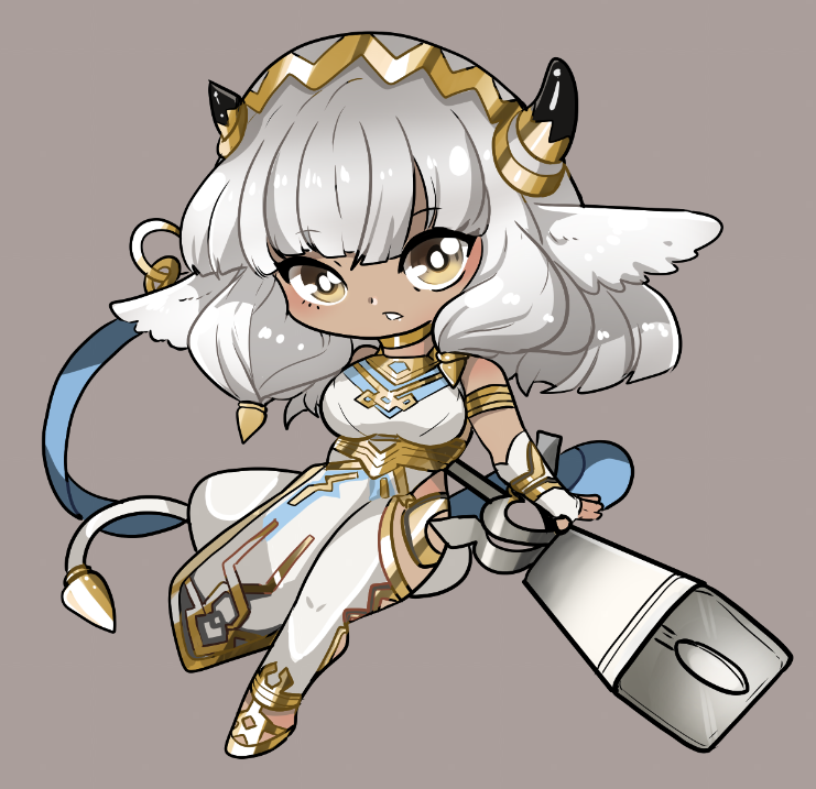 Safebooru - animal ears ash (fire emblem) bell black horns brown eyes ...