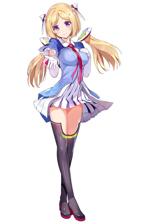 Safebooru - 1girl aki rosenthal bangs black legwear blonde hair boots cropped jacket dawn of the ...