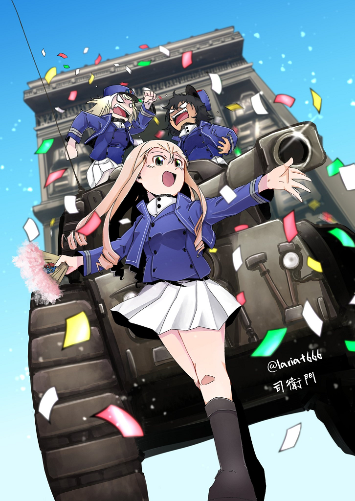 Safebooru - andou (girls und panzer) bc freedom (emblem) bc freedom military uniform black hair ...