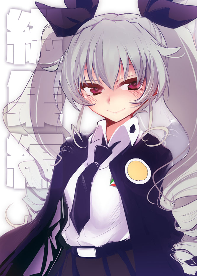 Safebooru - 1girl akitsuchi shien anchovy anzio school uniform bangs belt black belt black cape ...