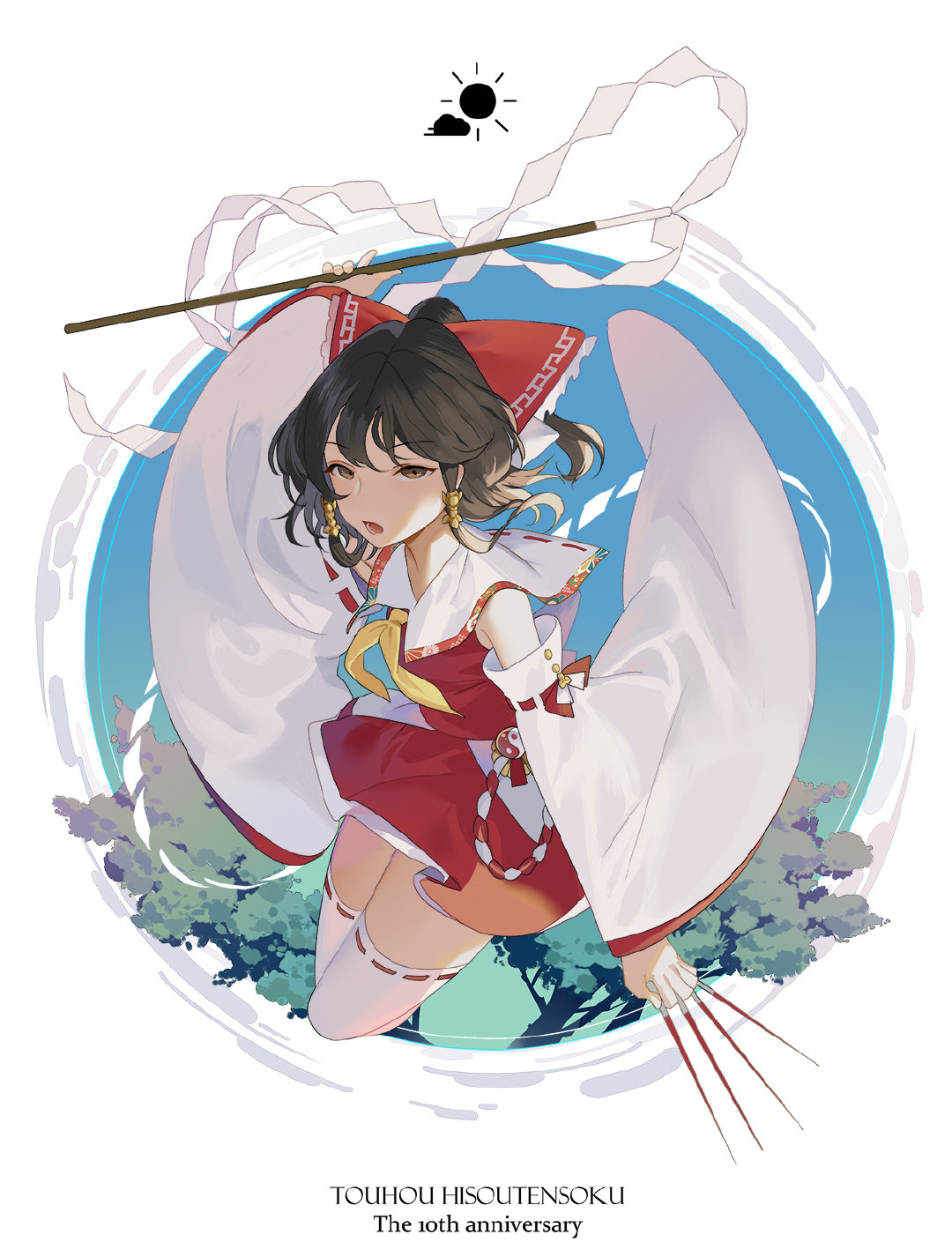 Safebooru - 1girl arm up bangs bare shoulders black hair bow brown eyes ...