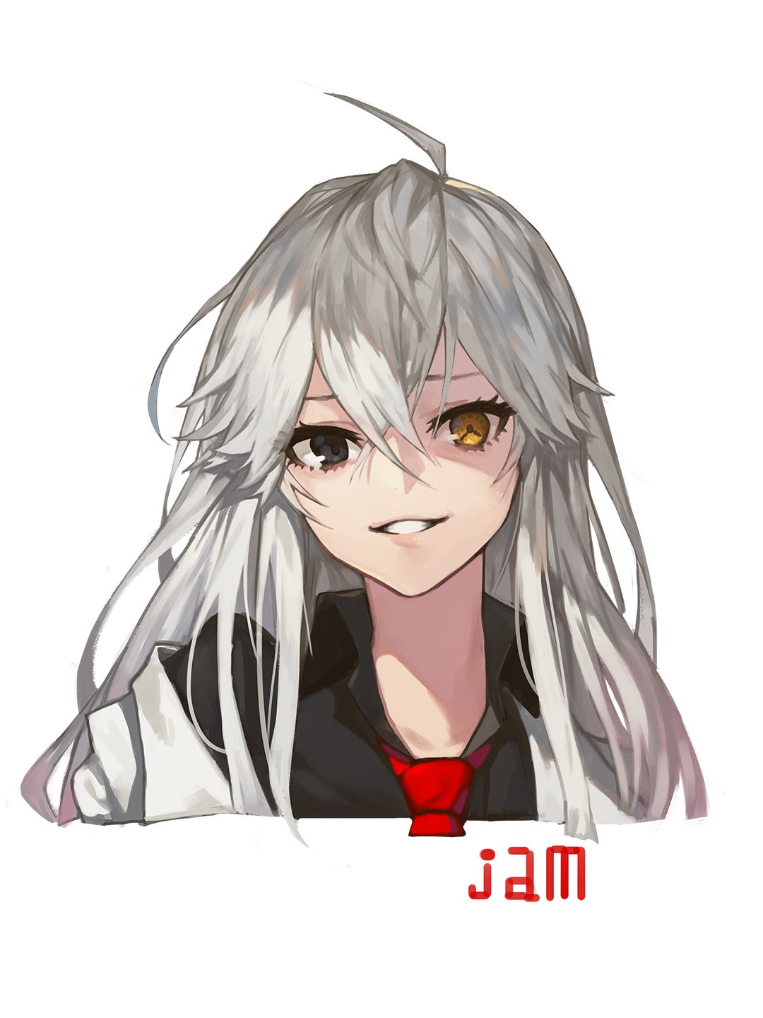 Safebooru - 1girl ahoge black eyes clock eyes face hair between eyes ...