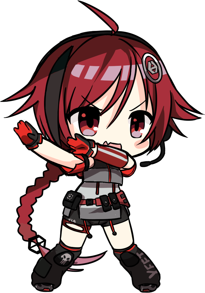 Safebooru - 1girl :d ahoge bangs black footwear black hair black shorts ...