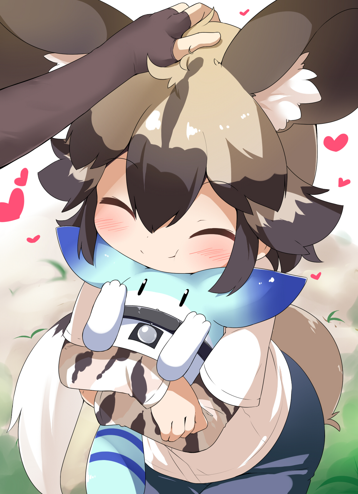 Safebooru - 2girls :t ^ ^ african wild dog (kemono friends) animal ear fluff animal ears bangs ...