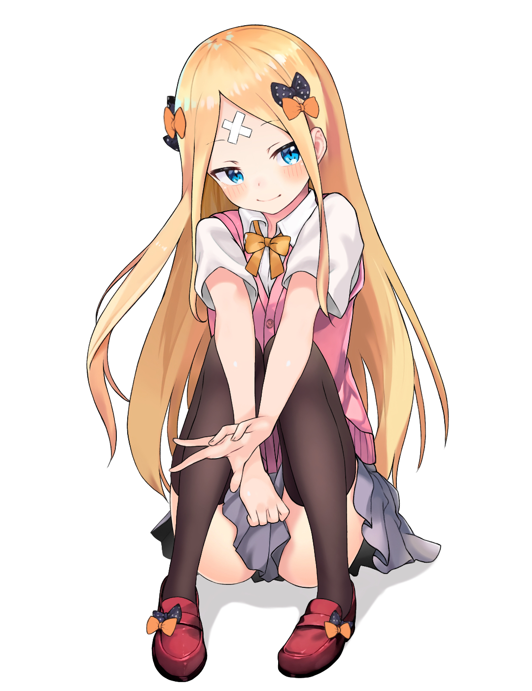 Safebooru - 1girl abigail williams (fate/grand order) bandaid bandaid on face bangs black bow ...