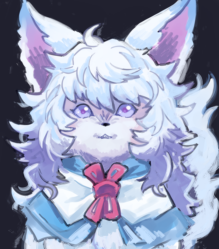 Safebooru - angry animal black background blue eyes capelet clenched ...