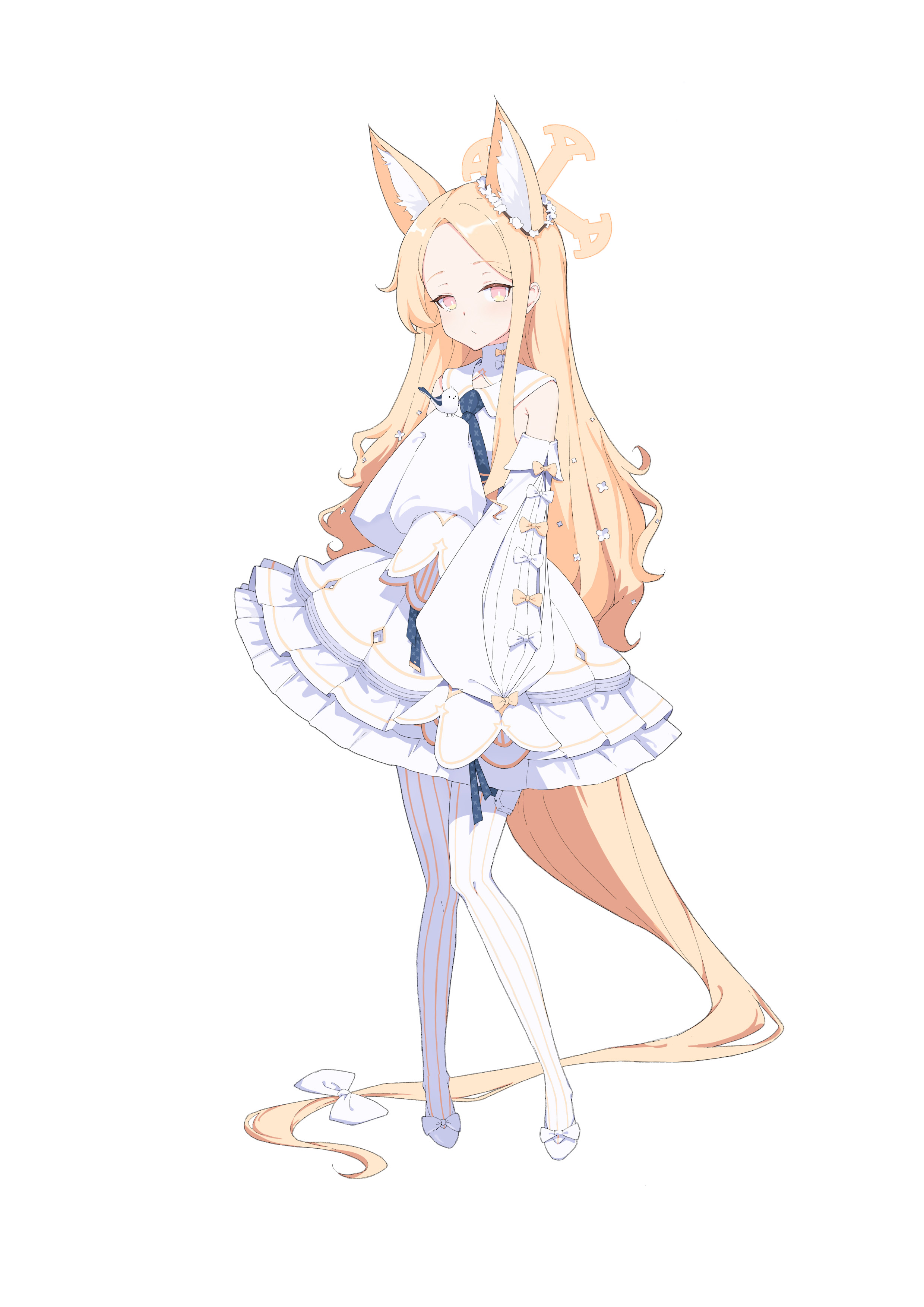 Safebooru - 1girl absurdres animal ear fluff animal ears bare shoulders blonde hair blue archive ...