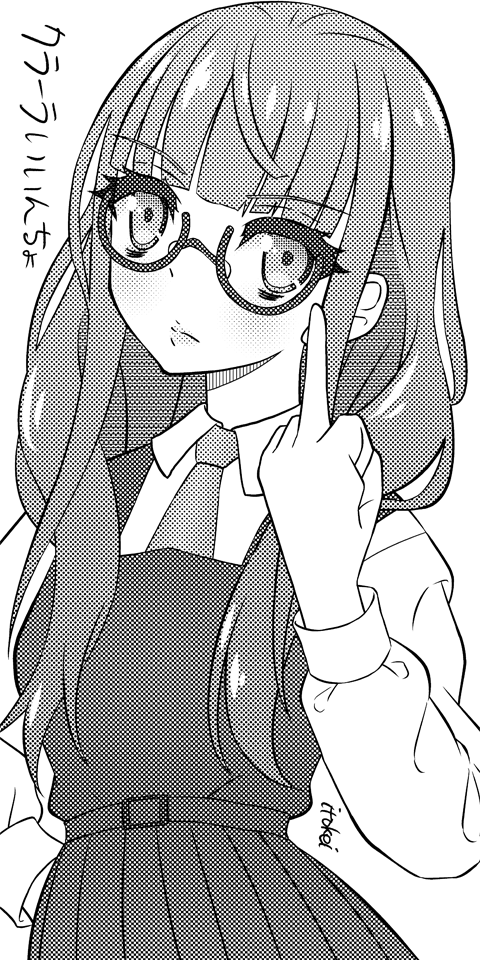 Safebooru - 1girl bangs blunt bangs blush dress fairy gone glasses ...