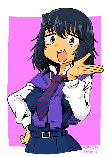 Safebooru - 1girl andou (girls und panzer) artist name bangs bc freedom school uniform black ...