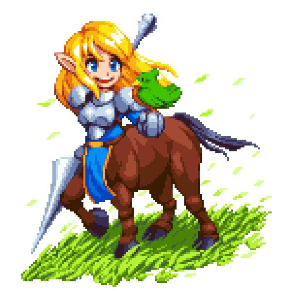 Safebooru - 1girl armor bird bird on hand blonde hair blue eyes centaur ...