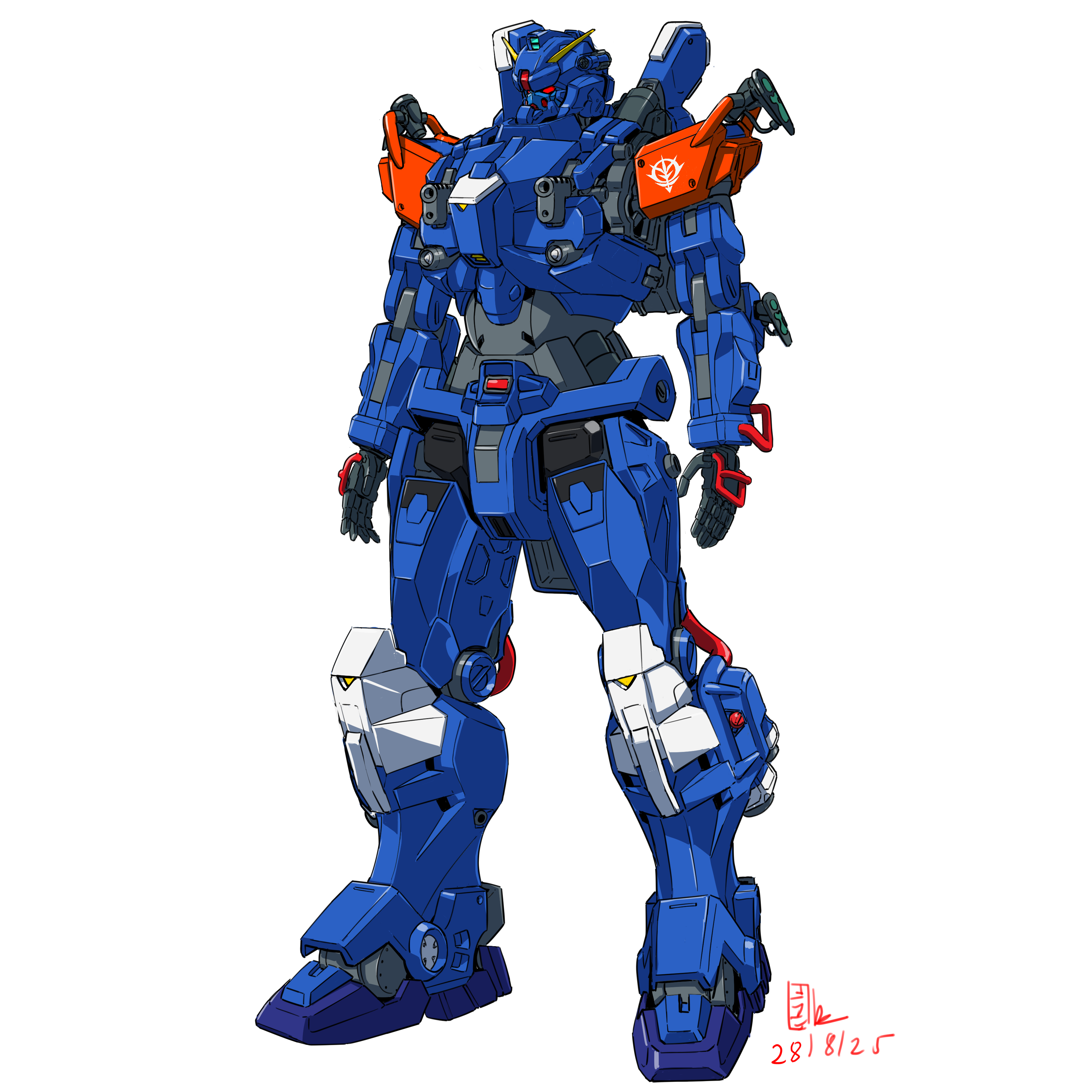 Safebooru - 2025 absurdres blue destiny 02 chest cannon dated emblem ...