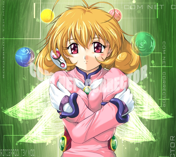 Safebooru Antenna Hair Blonde Hair Blush Breast Squeeze Breasts 2040
