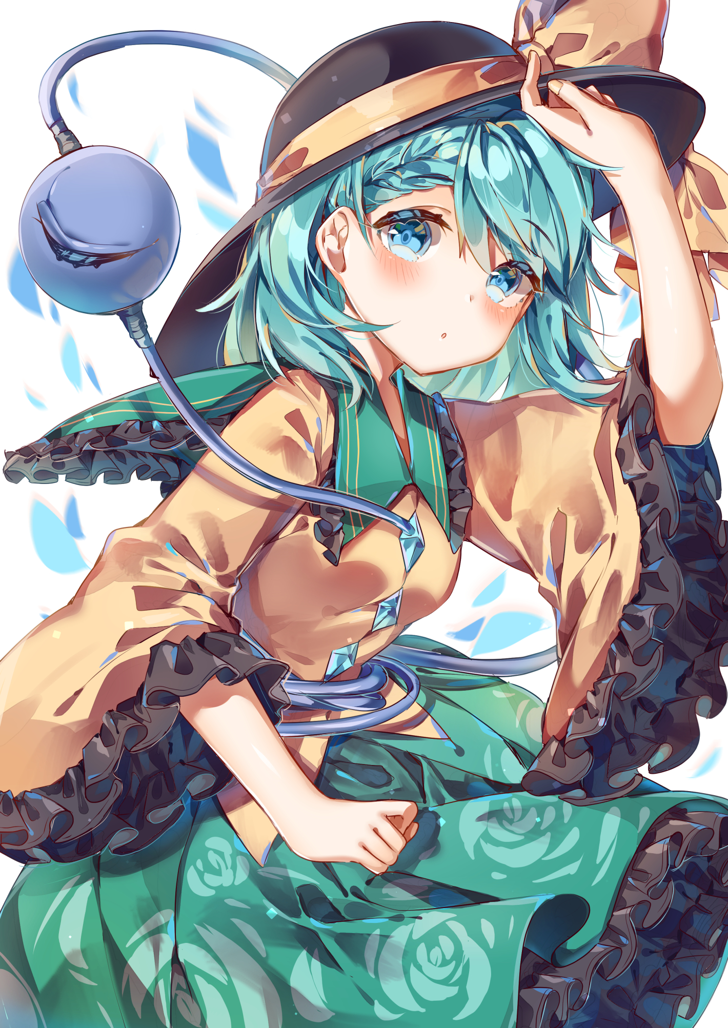 Safebooru - 1girl ayatsuki sugure black headwear blue eyes blue hair ...