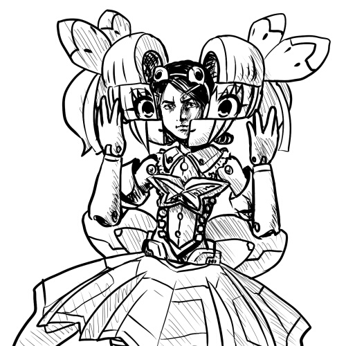 Safebooru - doll joints lowres monochrome parody schmetterling total ...