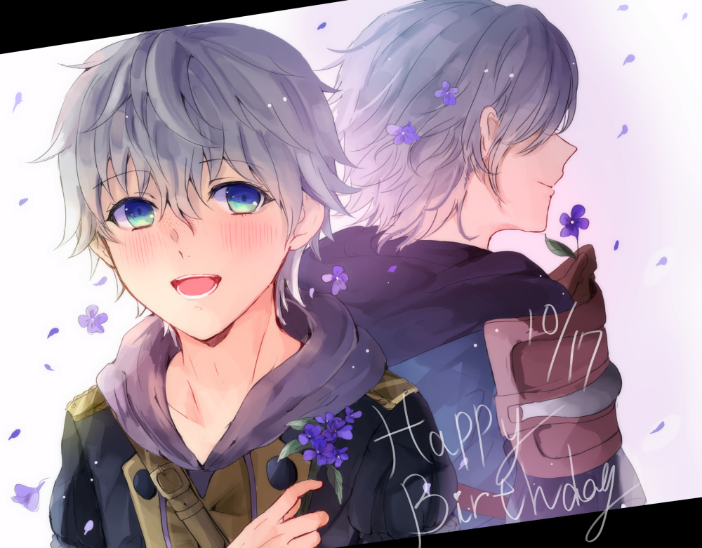 Safebooru - 1boy ashe ubert back-to-back blue eyes blush epaulettes ...