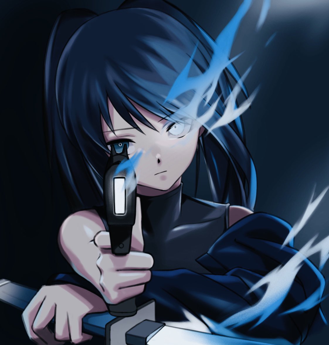 Safebooru - 1girl ado (utaite) aiming aiming at viewer black rock ...