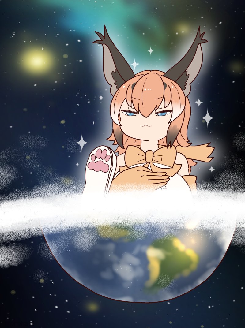 Safebooru - 1girl animal ears blue eyes bow bowtie caracal (kemono friends) cat ears cat girl ...