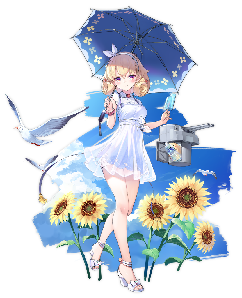 Safebooru - 1girl = alternate costume azur lane beach bird blonde hair ...