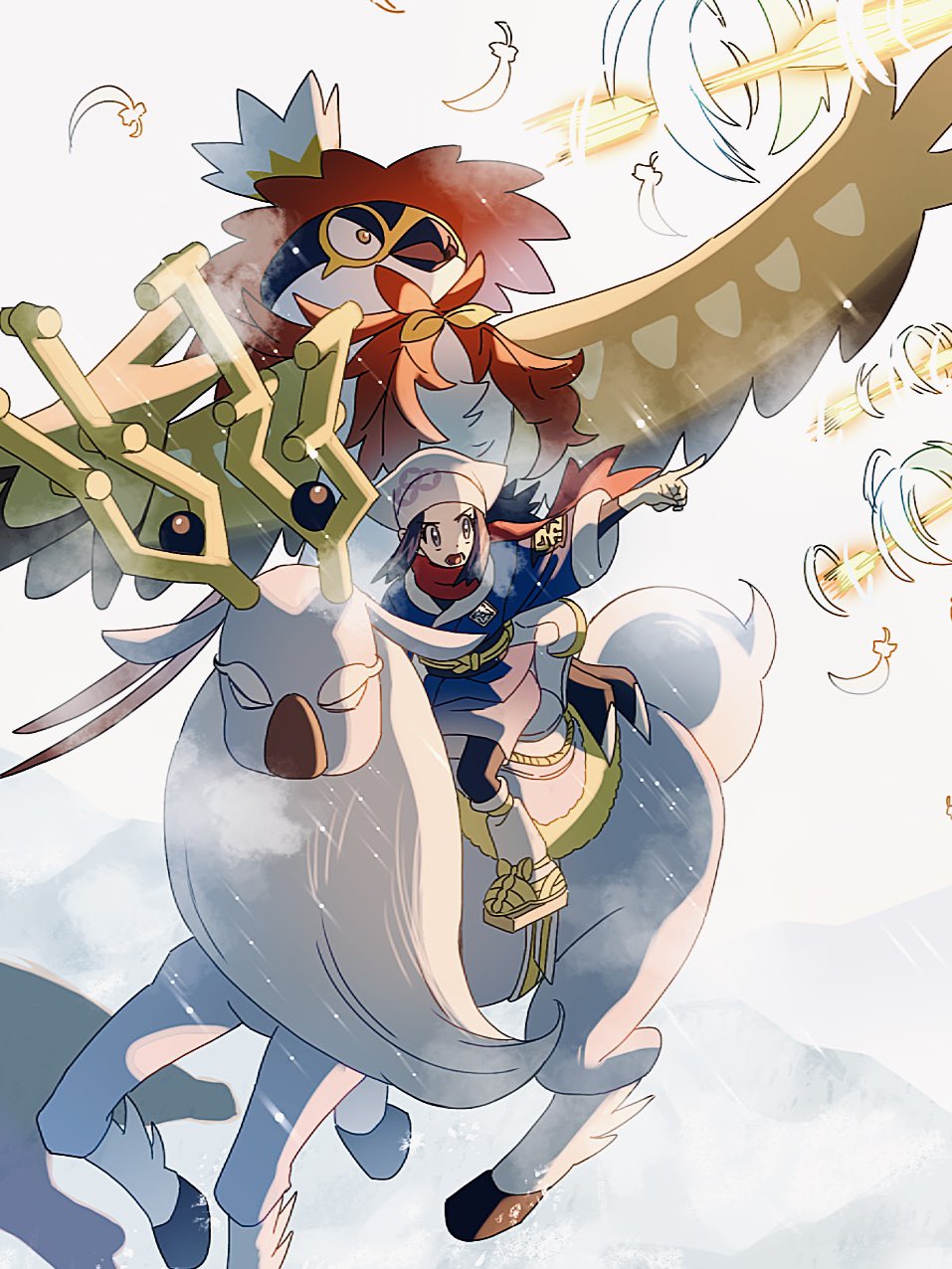 Safebooru - 1girl akari (pokemon) antlers archery arrow (projectile ...