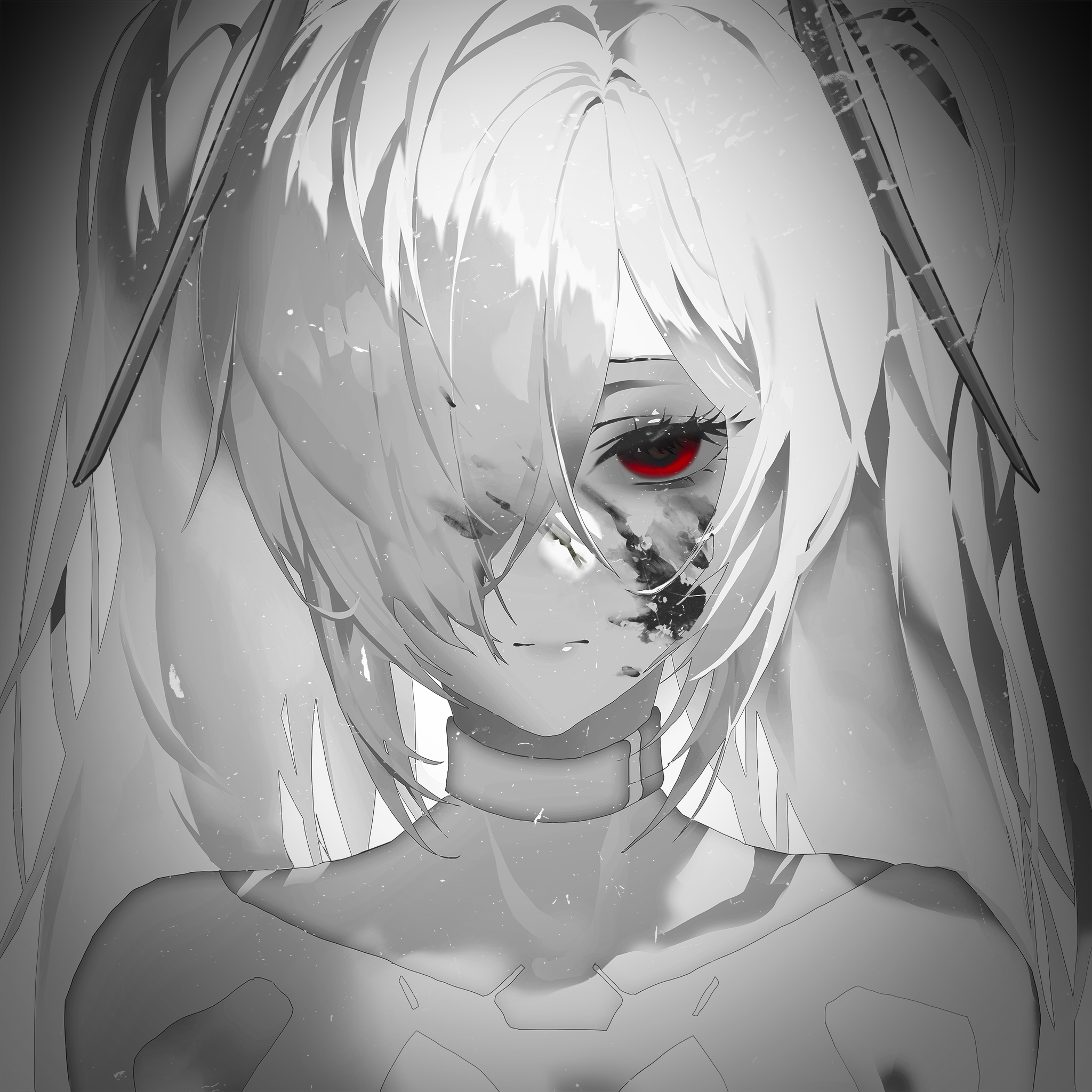 Safebooru - 1girl armpit cutout artist request blood blood stain bodysuit cinderella (nikke ...