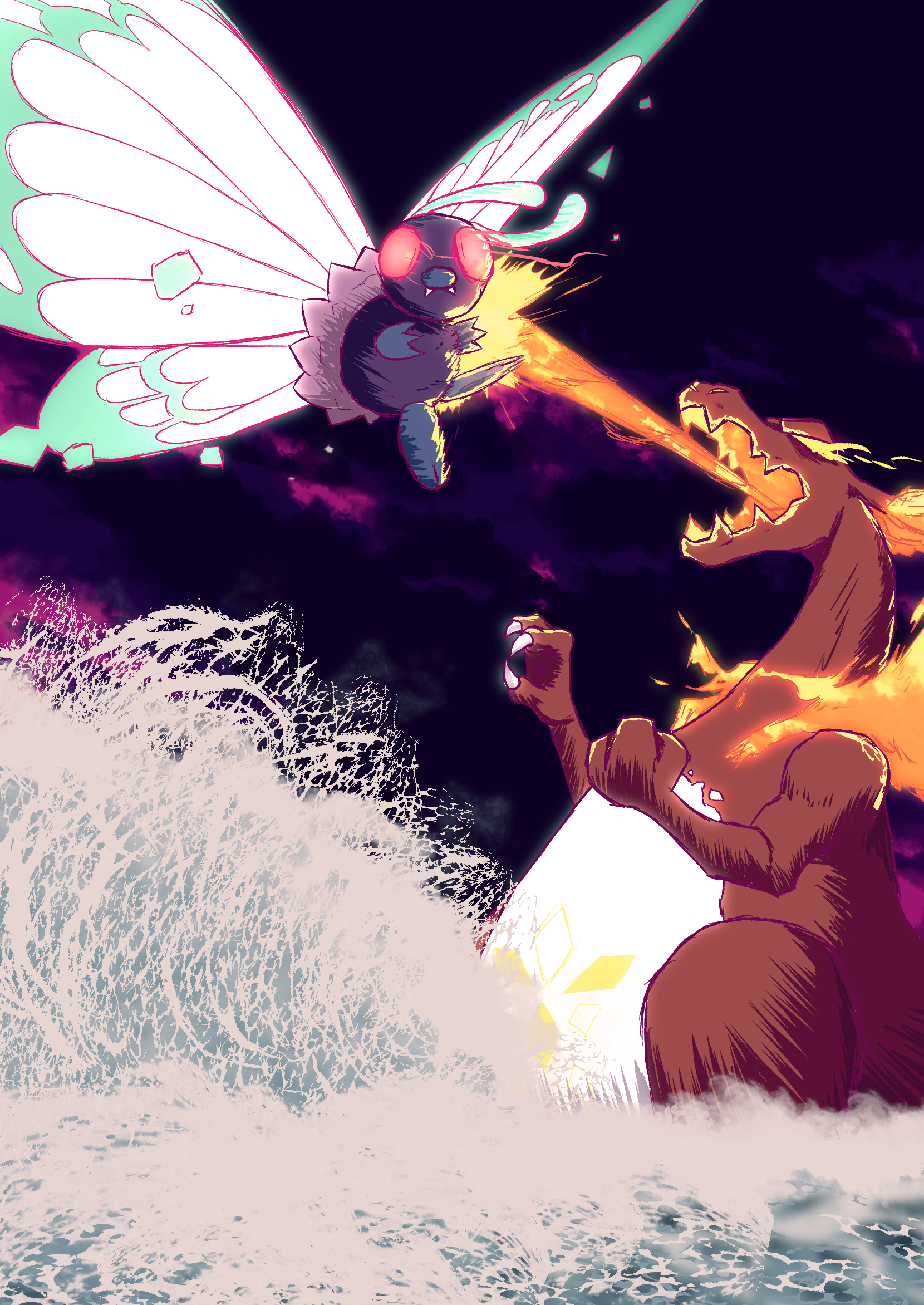 Safebooru - butterfree charizard gigantamax gigantamax butterfree ...