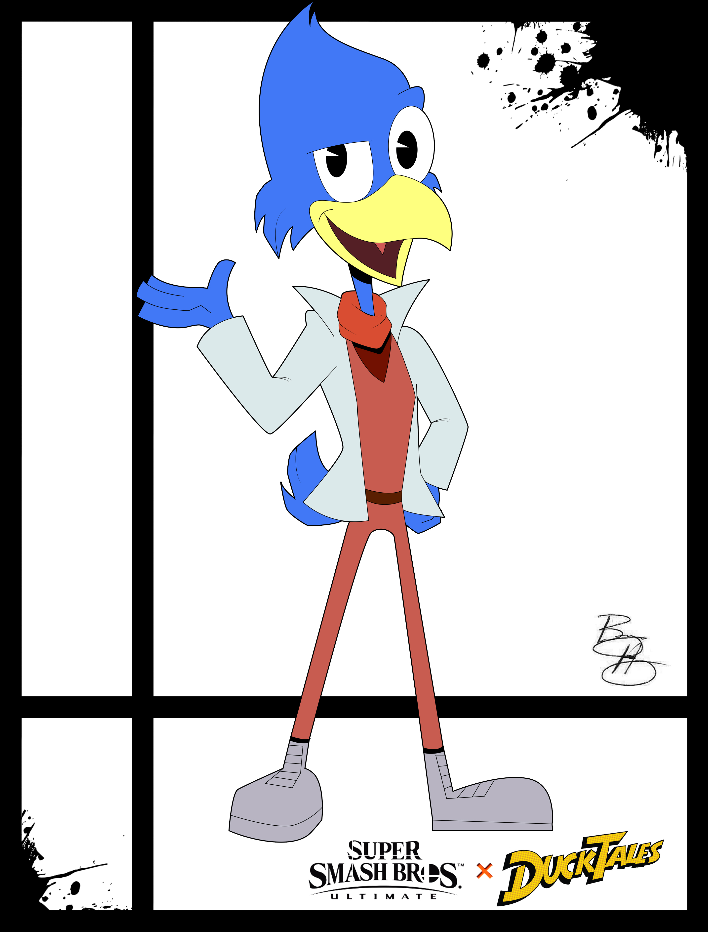 Safebooru - 1boy animal artist name bandai namco bird cowboy shot ...