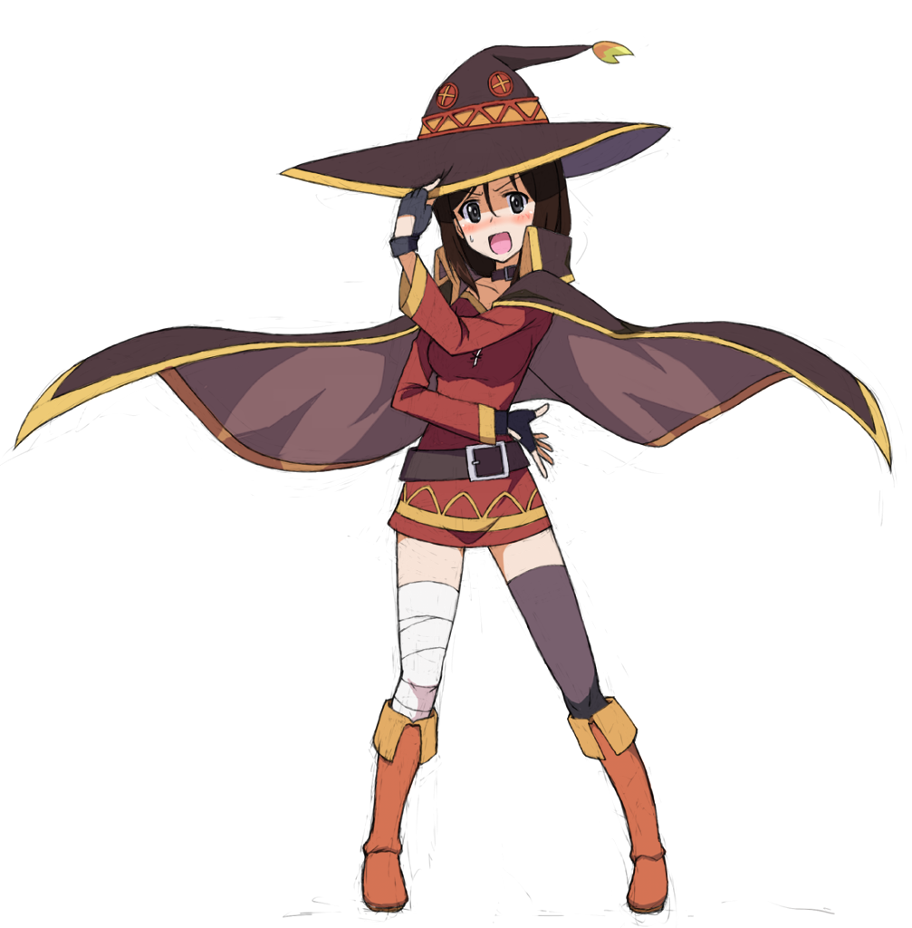 Safebooru - 1girl adjusting clothes adjusting hat bandaged leg bandages belt black belt black ...