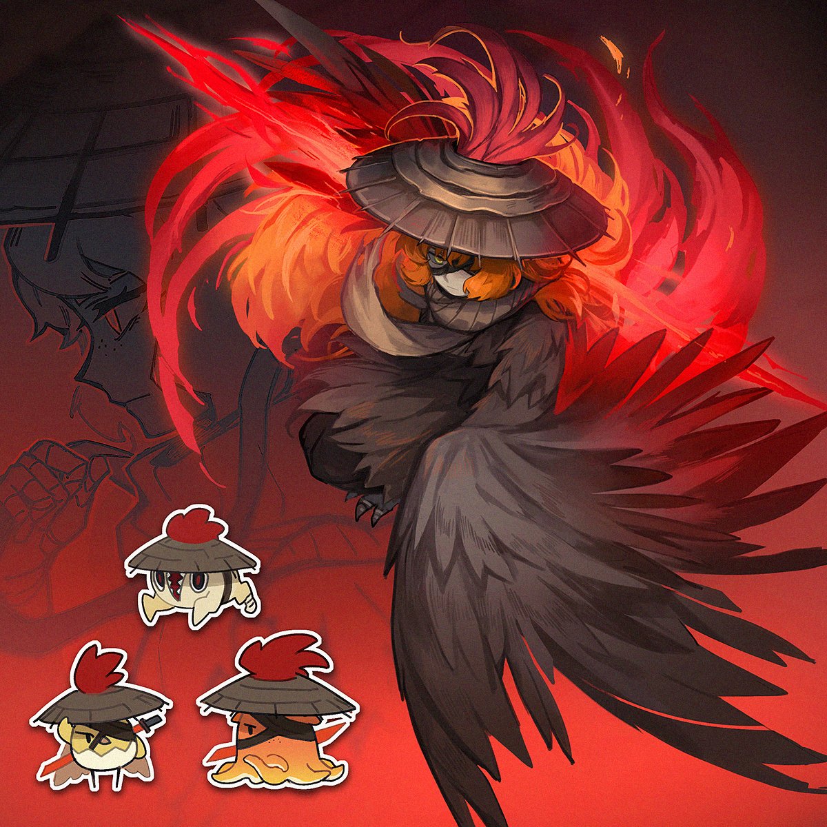 Safebooru - 1girl animalization baby animal bird bongy (project moon ...