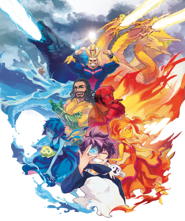 Safebooru - 2girls 5boys adventure time all might animalization aquaman ...