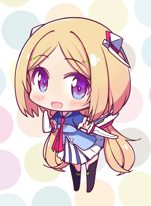 Safebooru - 1girl aki rosenthal azumi akitake bangs blonde hair boots chibi detached hair elbow ...