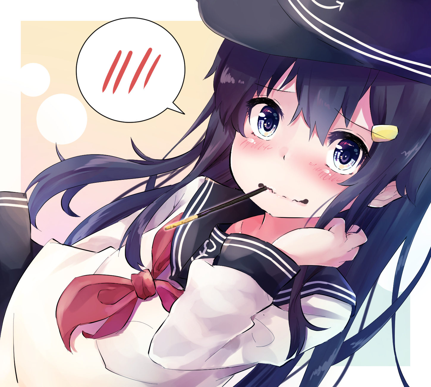 Safebooru - 1girl akatsuki (kantai collection) anchor anchor symbol bangs black headwear blue ...