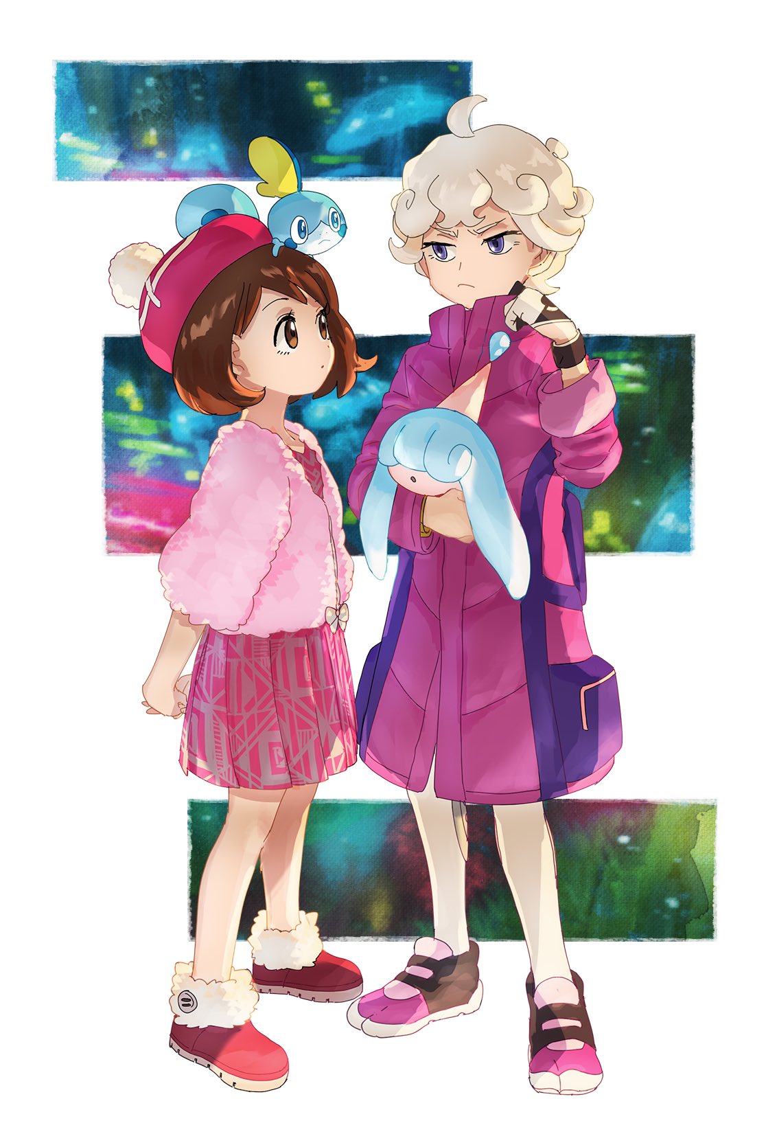 Safebooru - 1boy 1girl ahoge alternate costume beet (pokemon) blonde ...