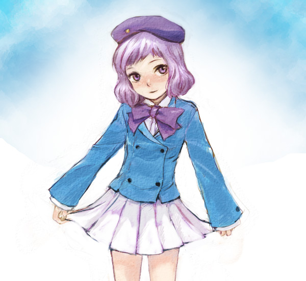 Safebooru - beret blush bowtie child hat jacket kno kno (anahita ...