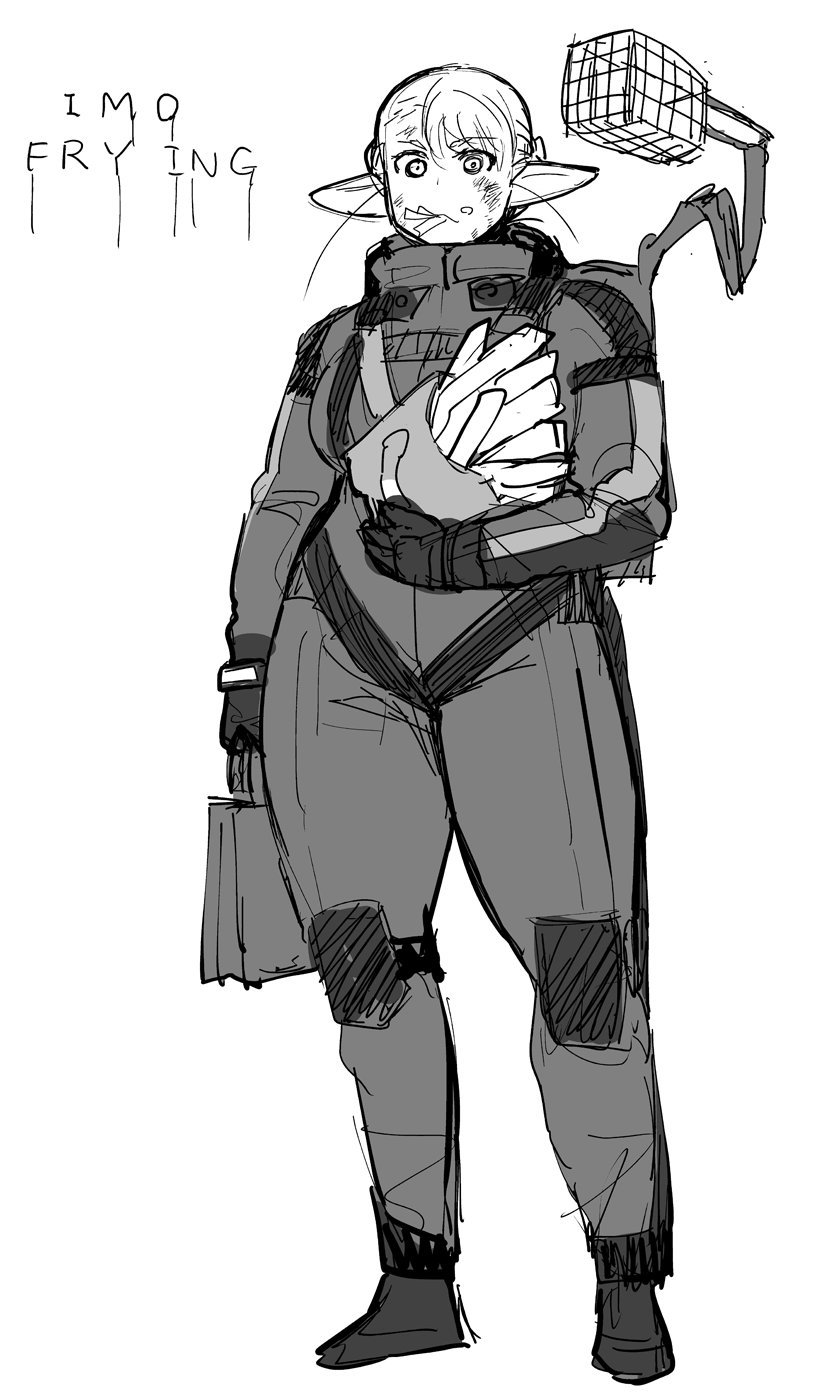 Safebooru - 1girl bag bodysuit death stranding deep fry basket elf-san ...