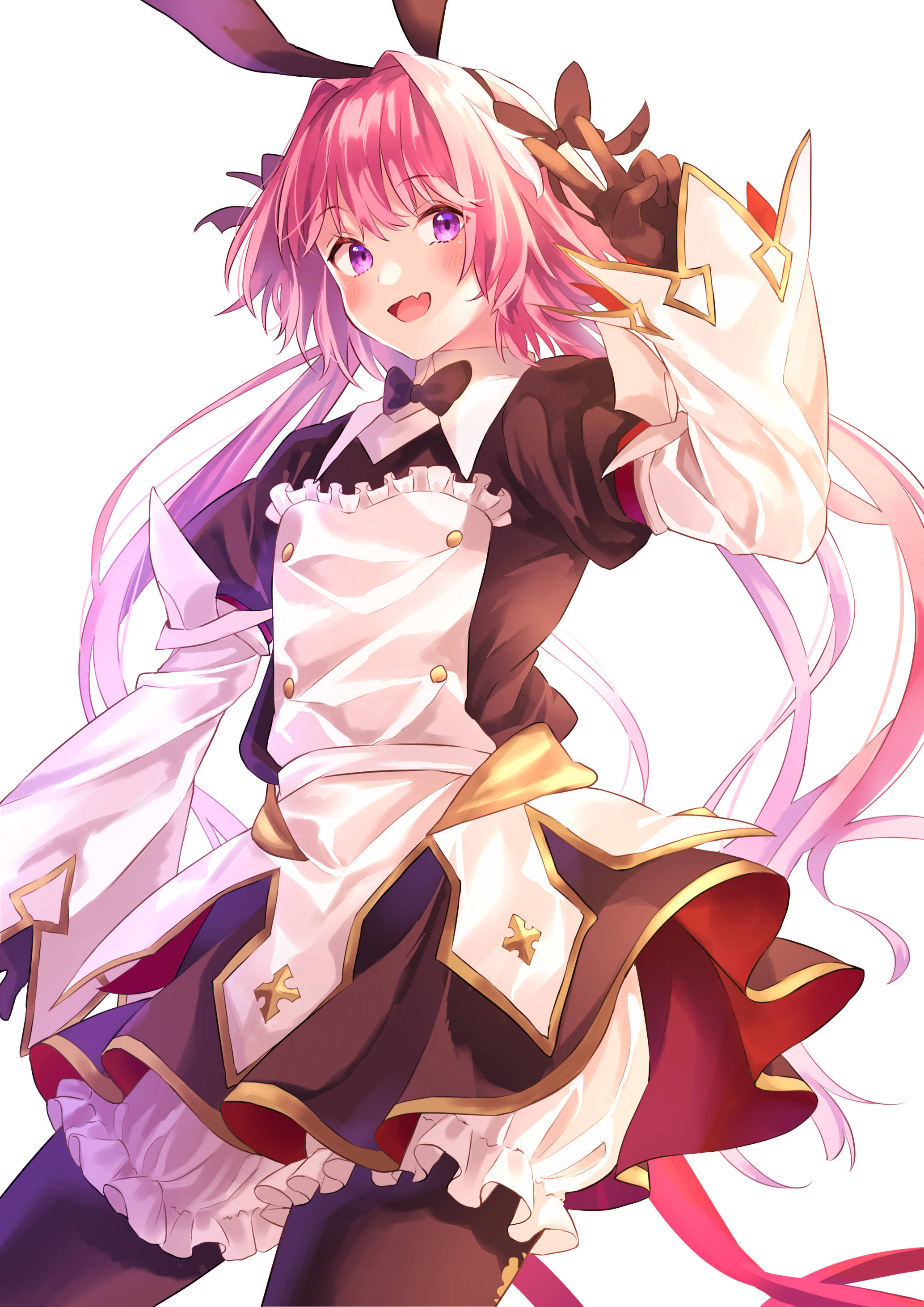 Safebooru - 1boy absurdres astolfo (fate) astolfo (saber) (fate) bangs black bow black gloves ...