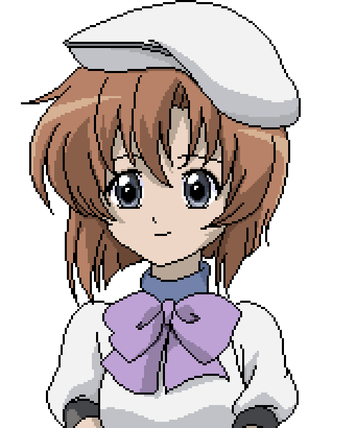 Safebooru - blue eyes bow brown hair hat higurashi no naku koro ni ...