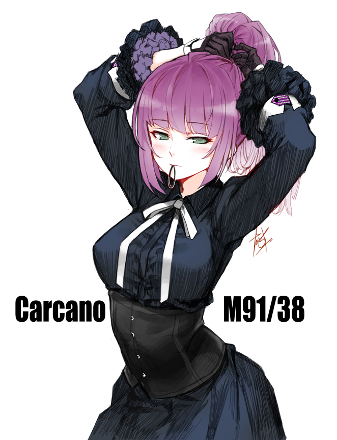 Safebooru - 1girl black dress carcano m91/38 (girls frontline) cowboy ...