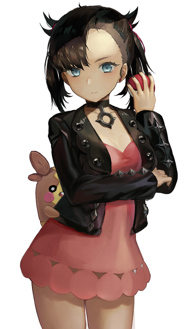 Safebooru - 1girl aqua eyes asymmetrical bangs asymmetrical hair bangs black hair black jacket ...