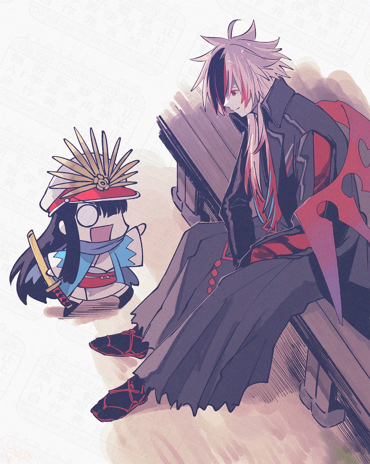 Safebooru - black hair blank eyes fate/grand order fate (series) hakama ...