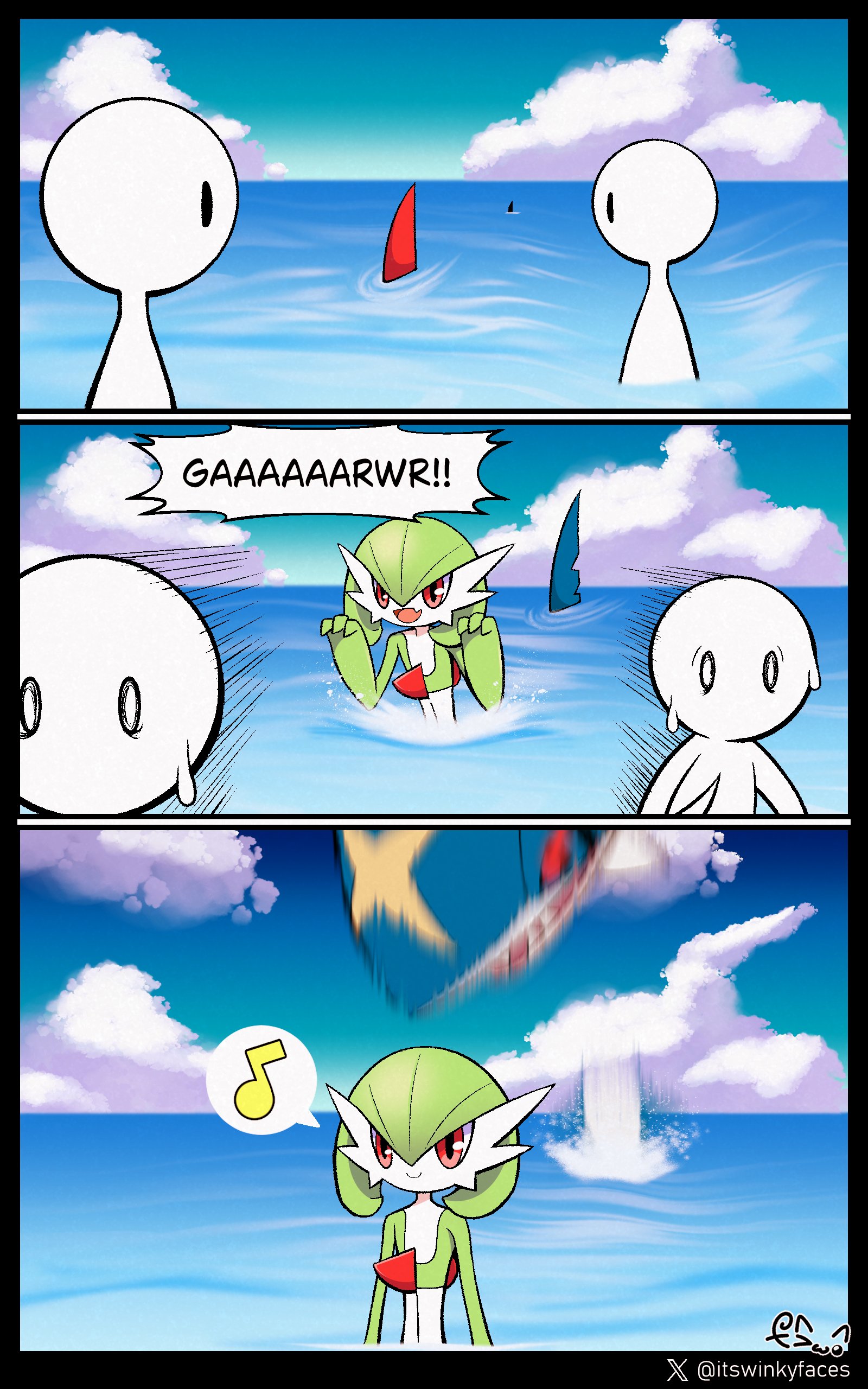 Safebooru - 2others absurdres bob cut colored skin gardevoir green skin ...