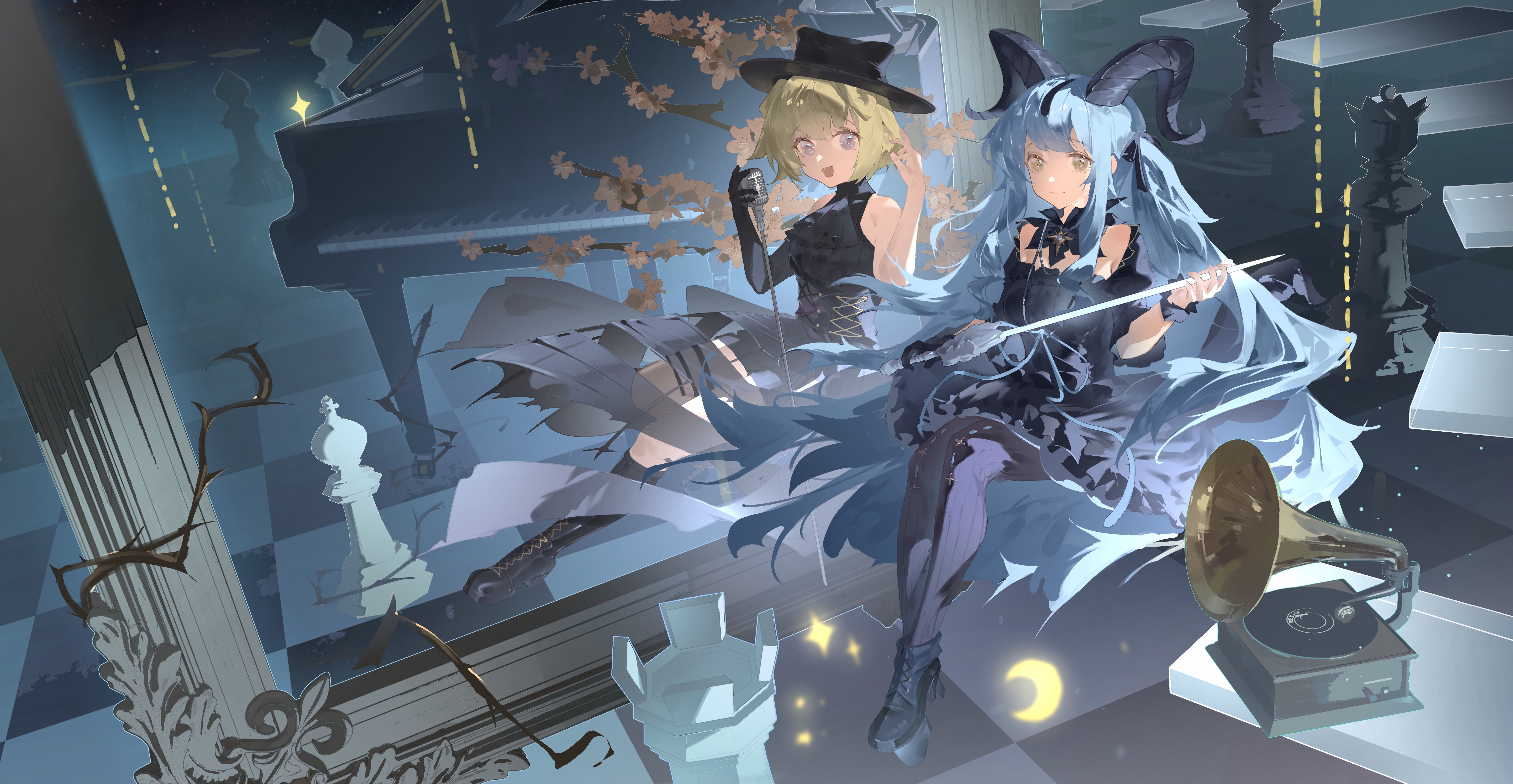 Safebooru - 2girls absurdres animal ears arknights bang dream! bang dream! it's mygo!!!!! black ...